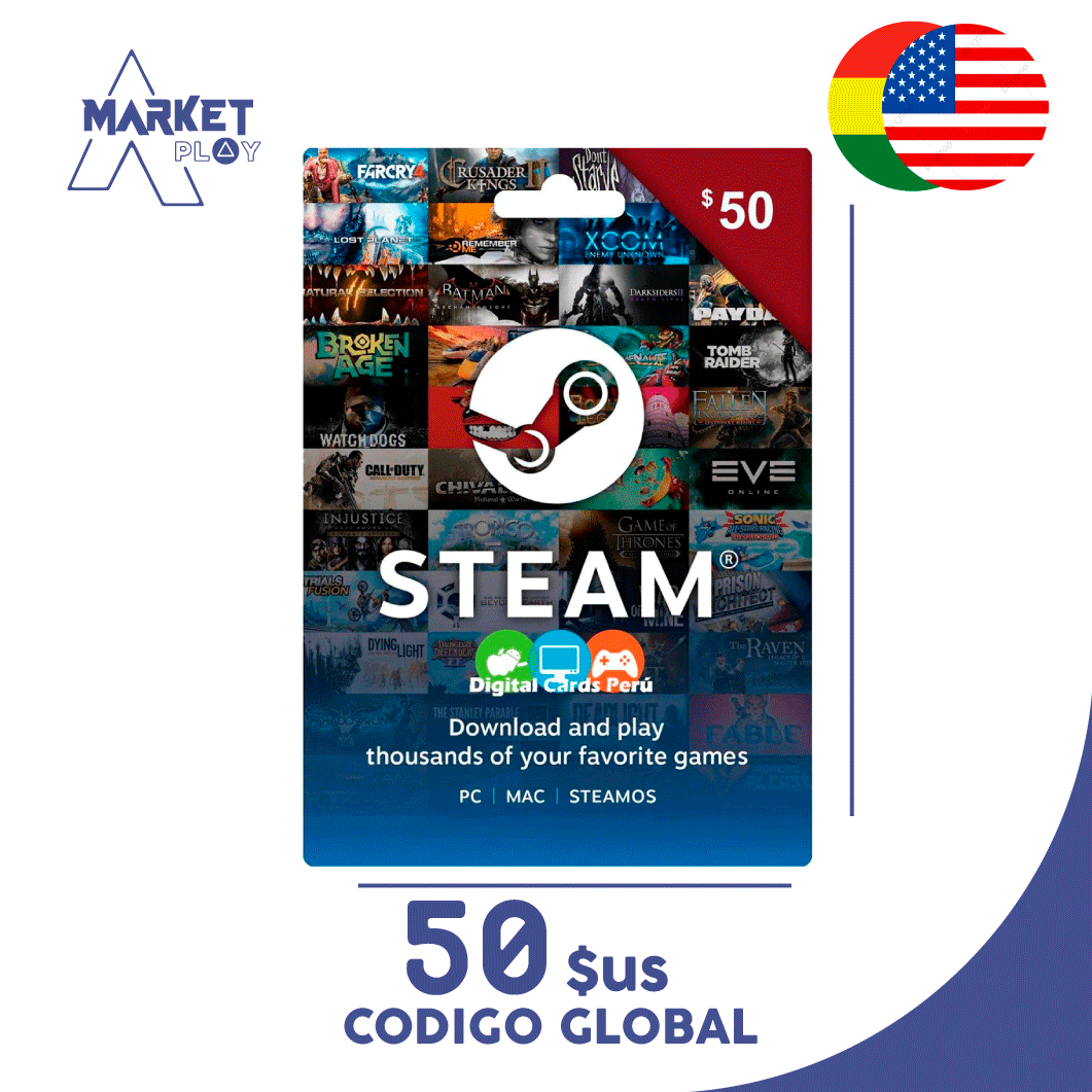 « Tarjetas Steam Bolivia 50 $us « MARKET PLAY BOLIVIA
